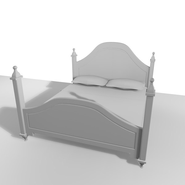 3d model double bed
