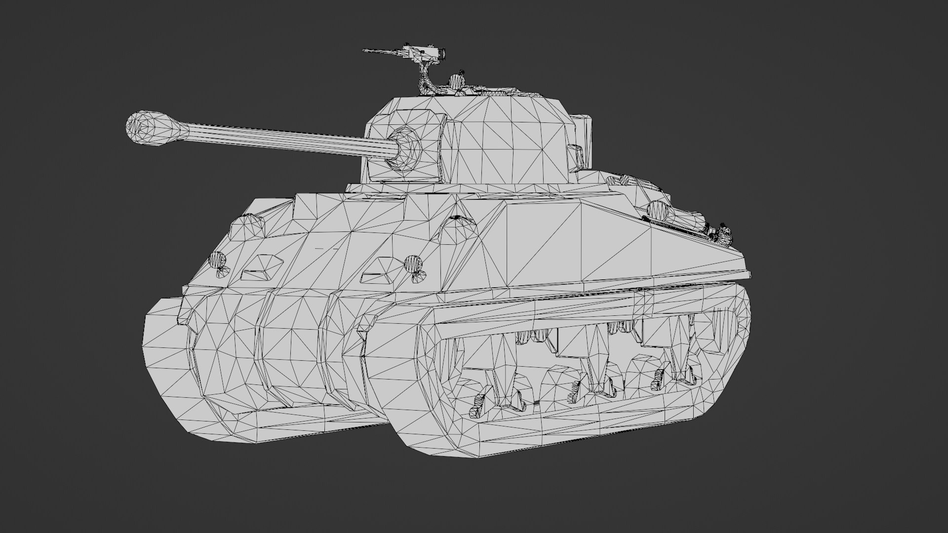 Sherman Firefly - WWII Allied British Tank 3D Model Low-poly 3D Model ...