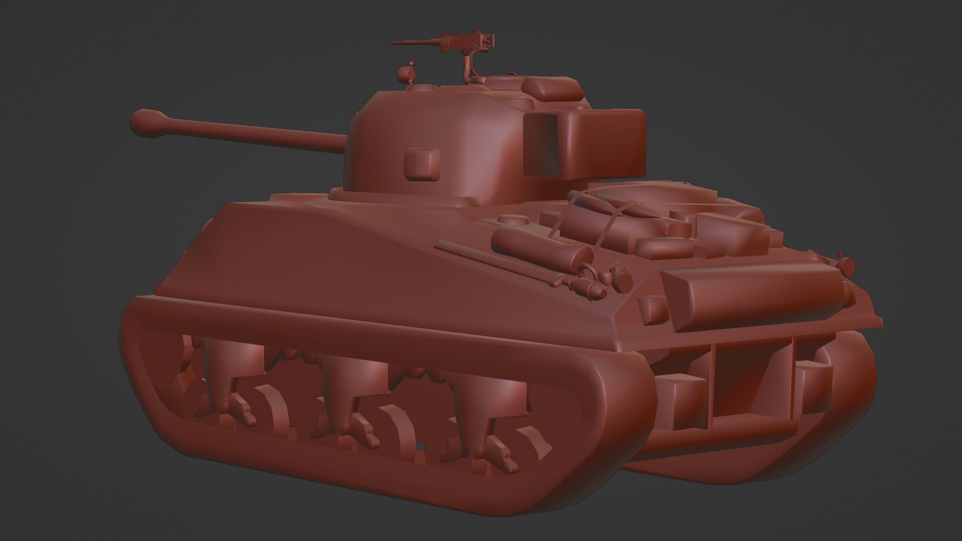 Sherman Firefly - WWII Allied British Tank 3D Model Low-poly 3D Model ...