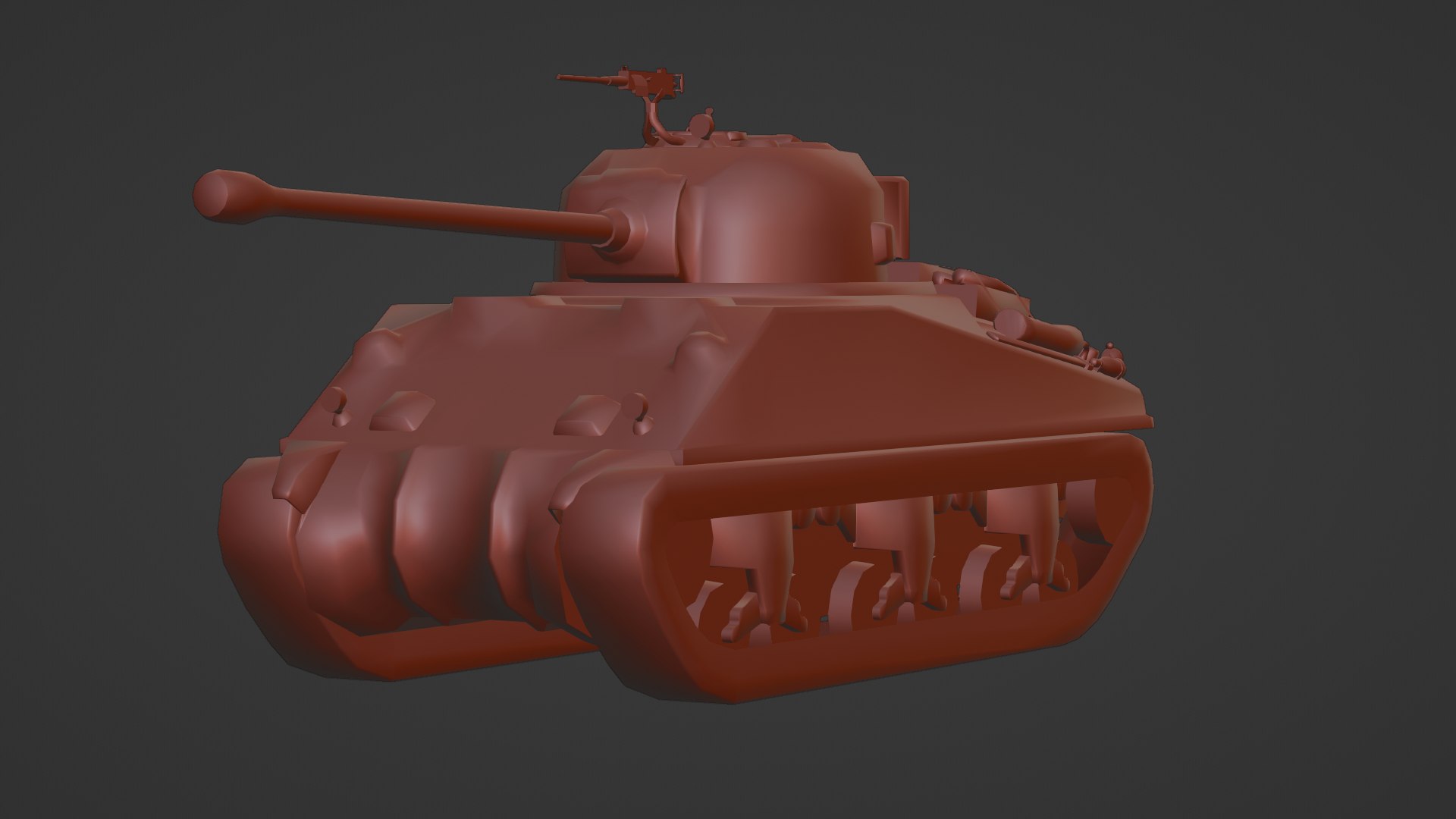 Sherman Firefly - WWII Allied British Tank 3D Model Low-poly 3D Model ...