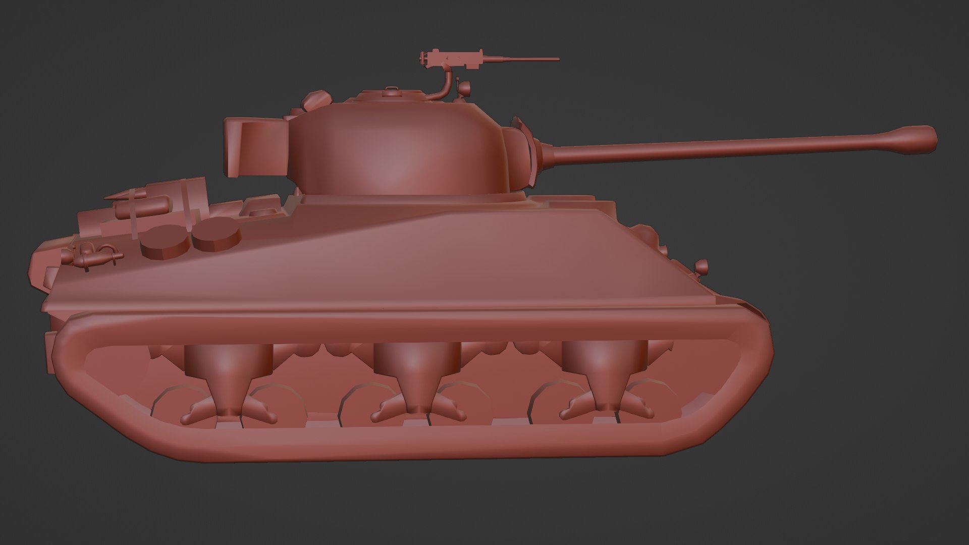 Sherman Firefly - WWII Allied British Tank 3D Model Low-poly 3D Model ...