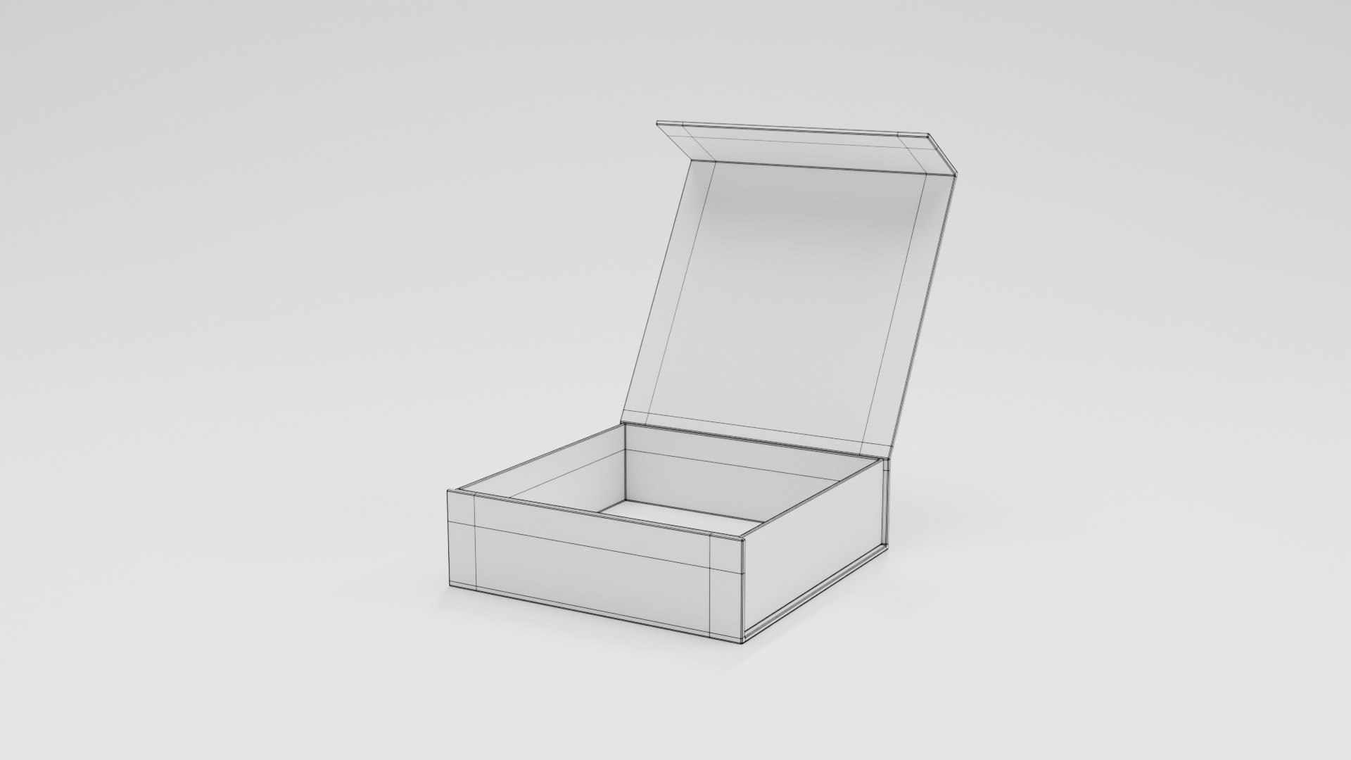 3D Model Of A Magnet Closure Box With Collapsible Lid 3D Model ...