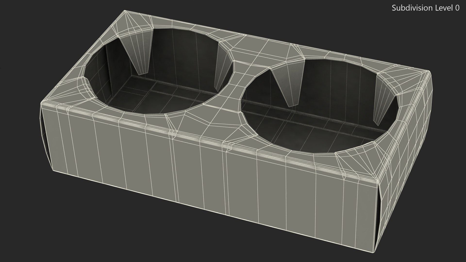 Kraft Paperboard Cup Holder 3D - TurboSquid 2035546