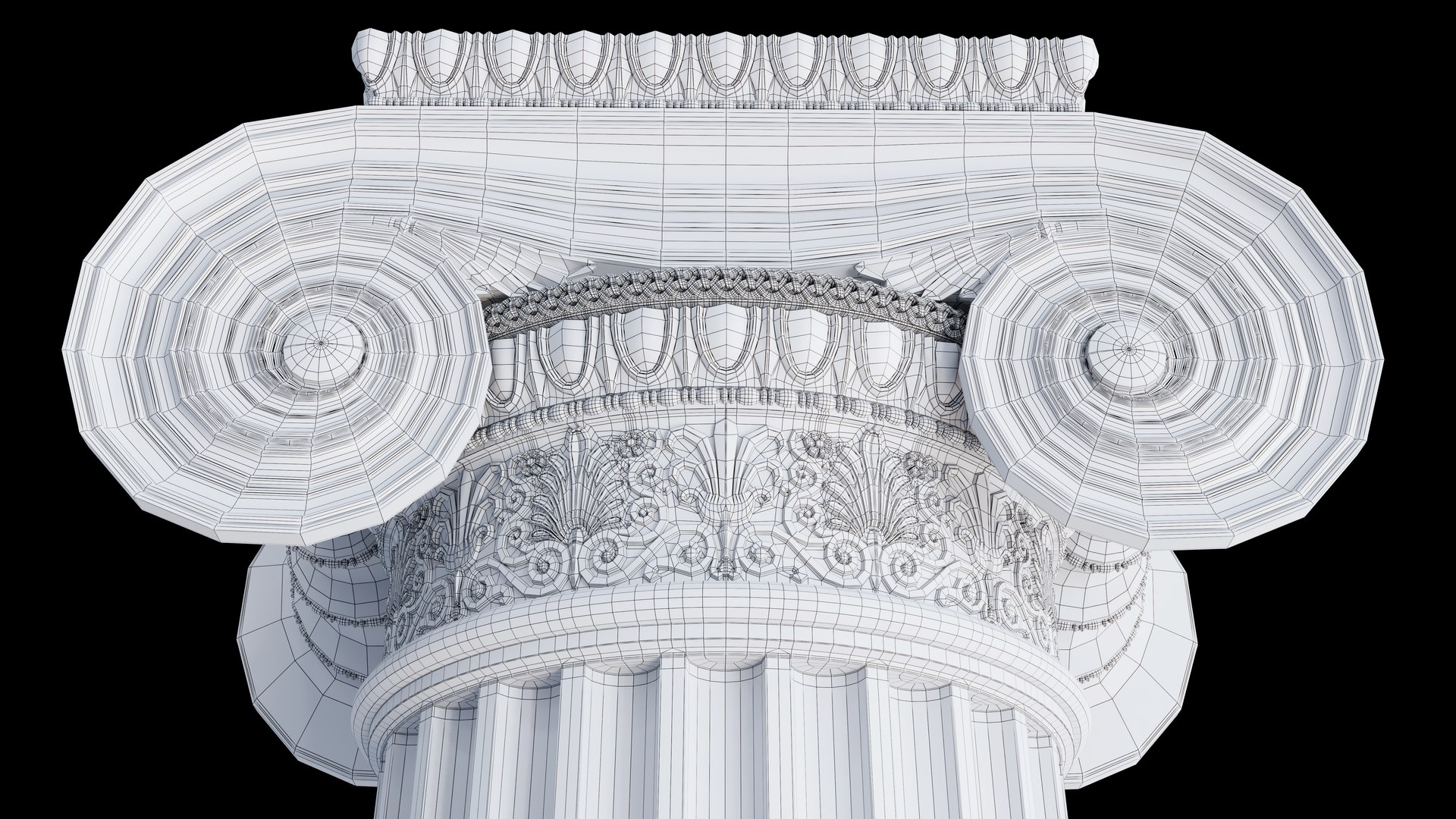 3D Round ionic column - TurboSquid 1855899