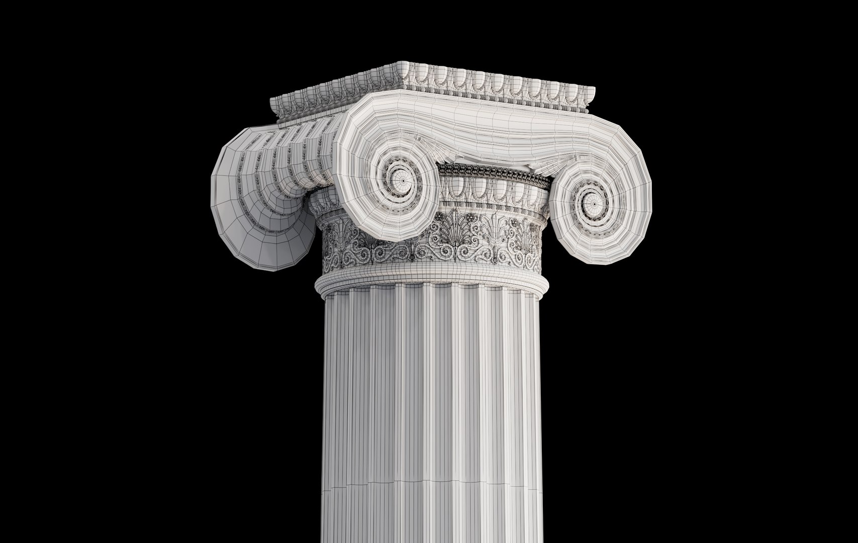3D Round ionic column - TurboSquid 1855899