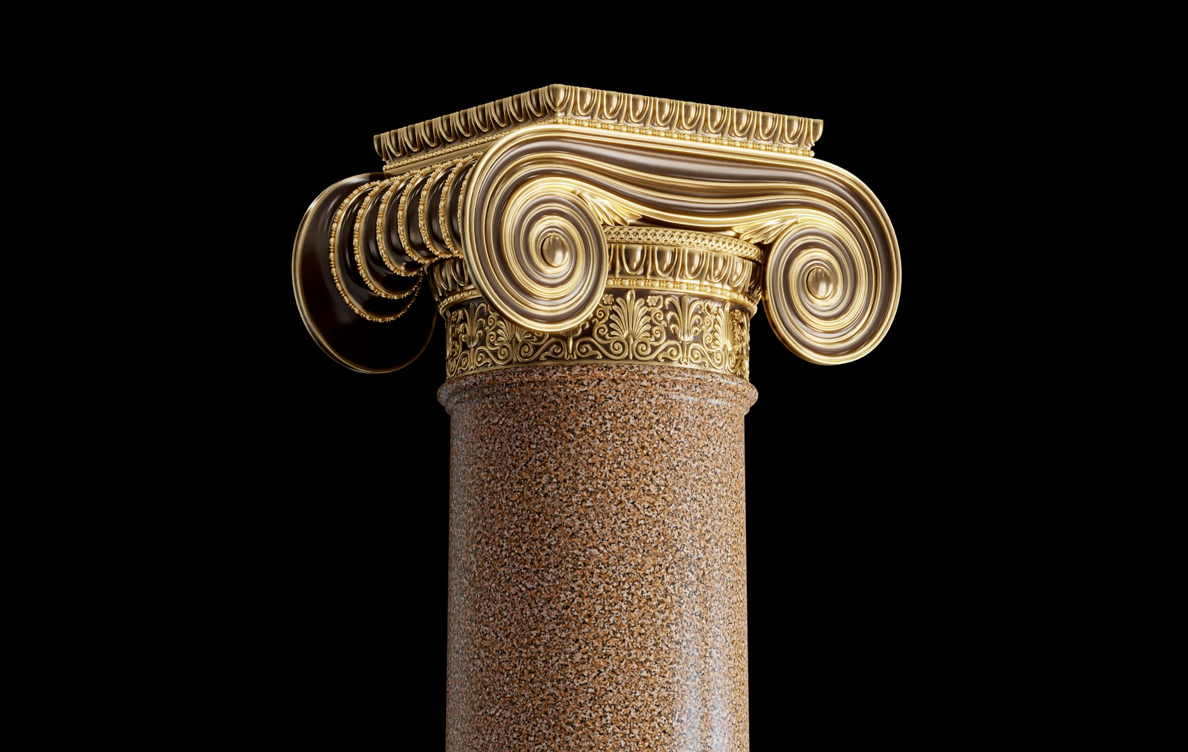 3D Round ionic column - TurboSquid 1855899