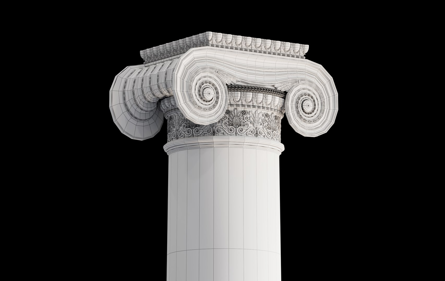 3D Round ionic column - TurboSquid 1855899
