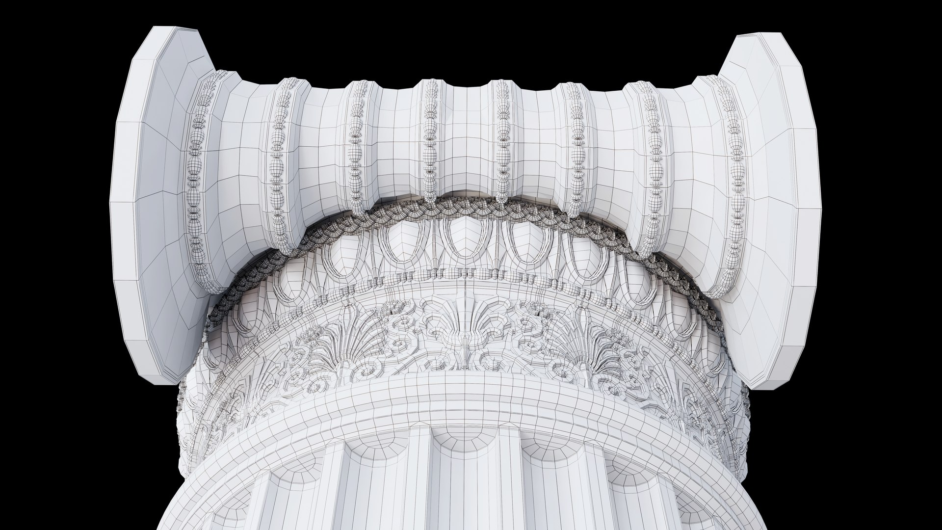 3D Round ionic column - TurboSquid 1855899