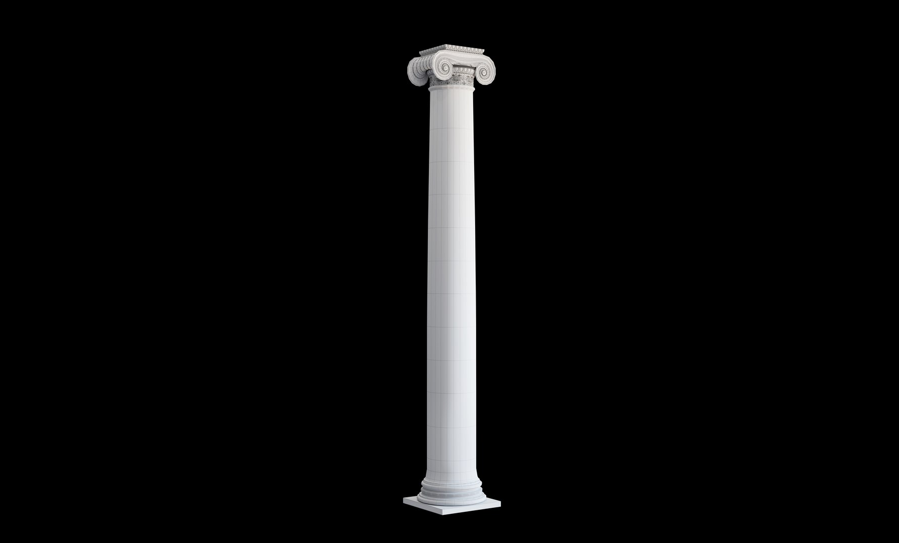 3D Round ionic column - TurboSquid 1855899