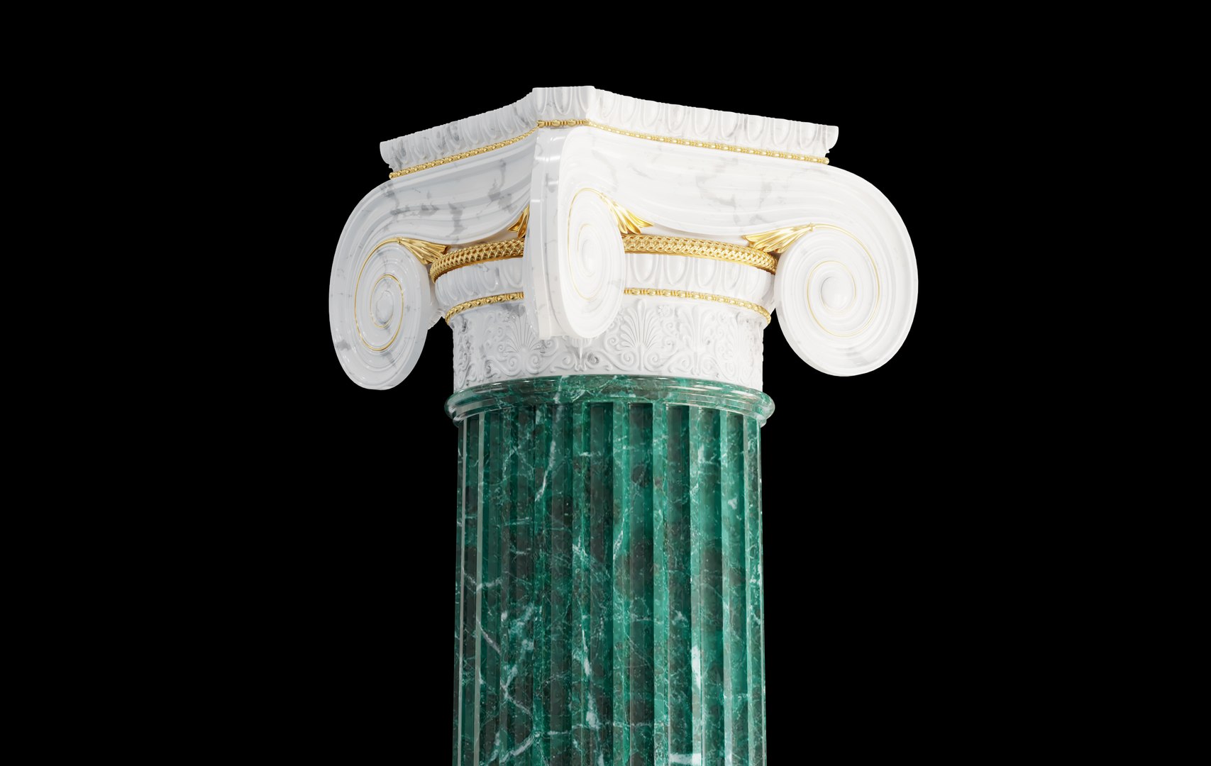 3D Round ionic column - TurboSquid 1855899
