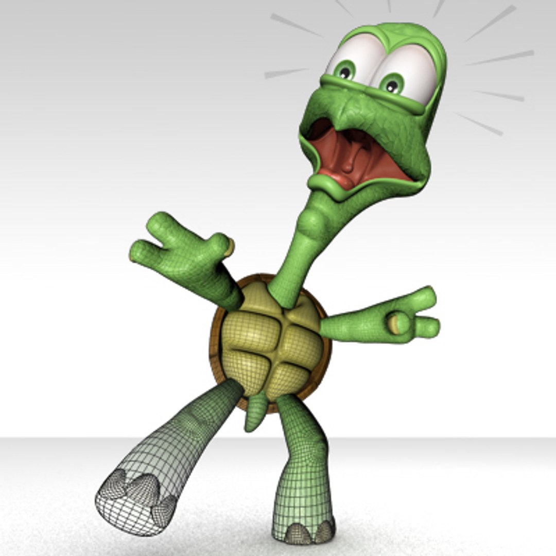 Cartoon Turtle 3d Model