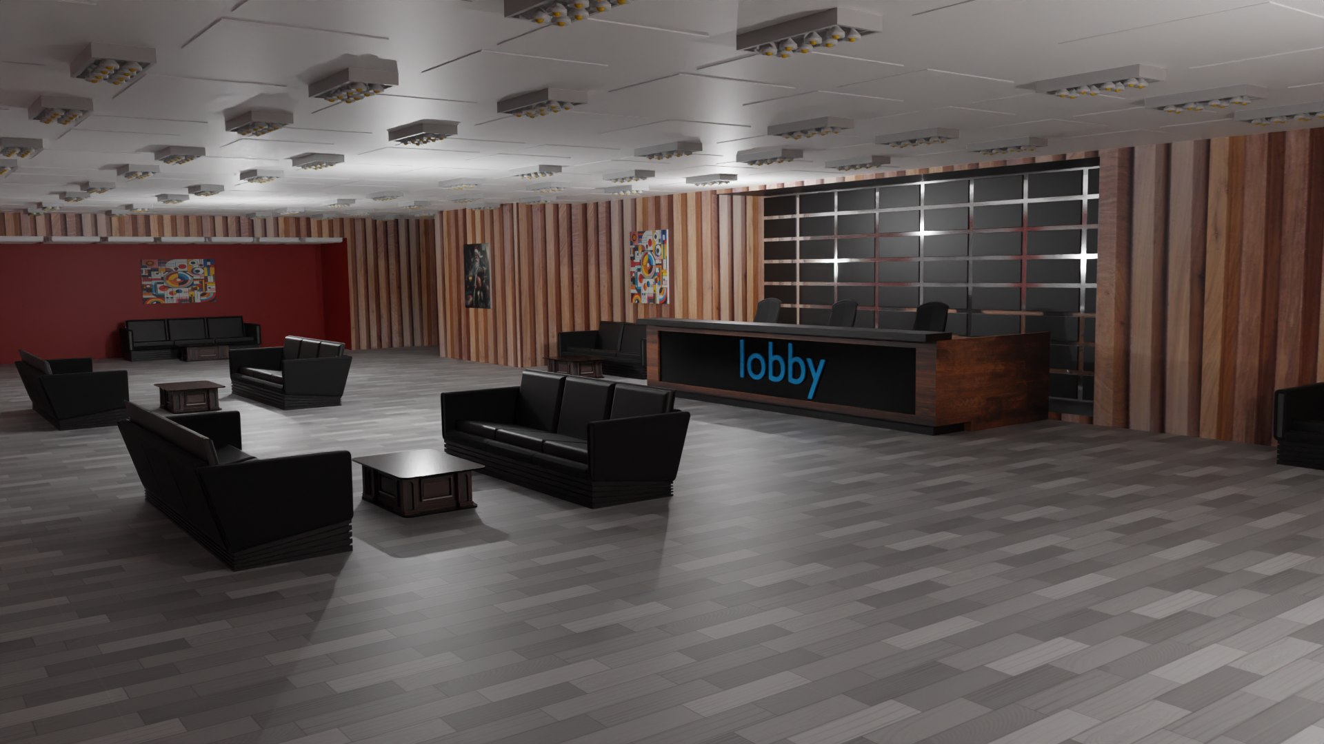 Lobby Interior 3D model - TurboSquid 2178797