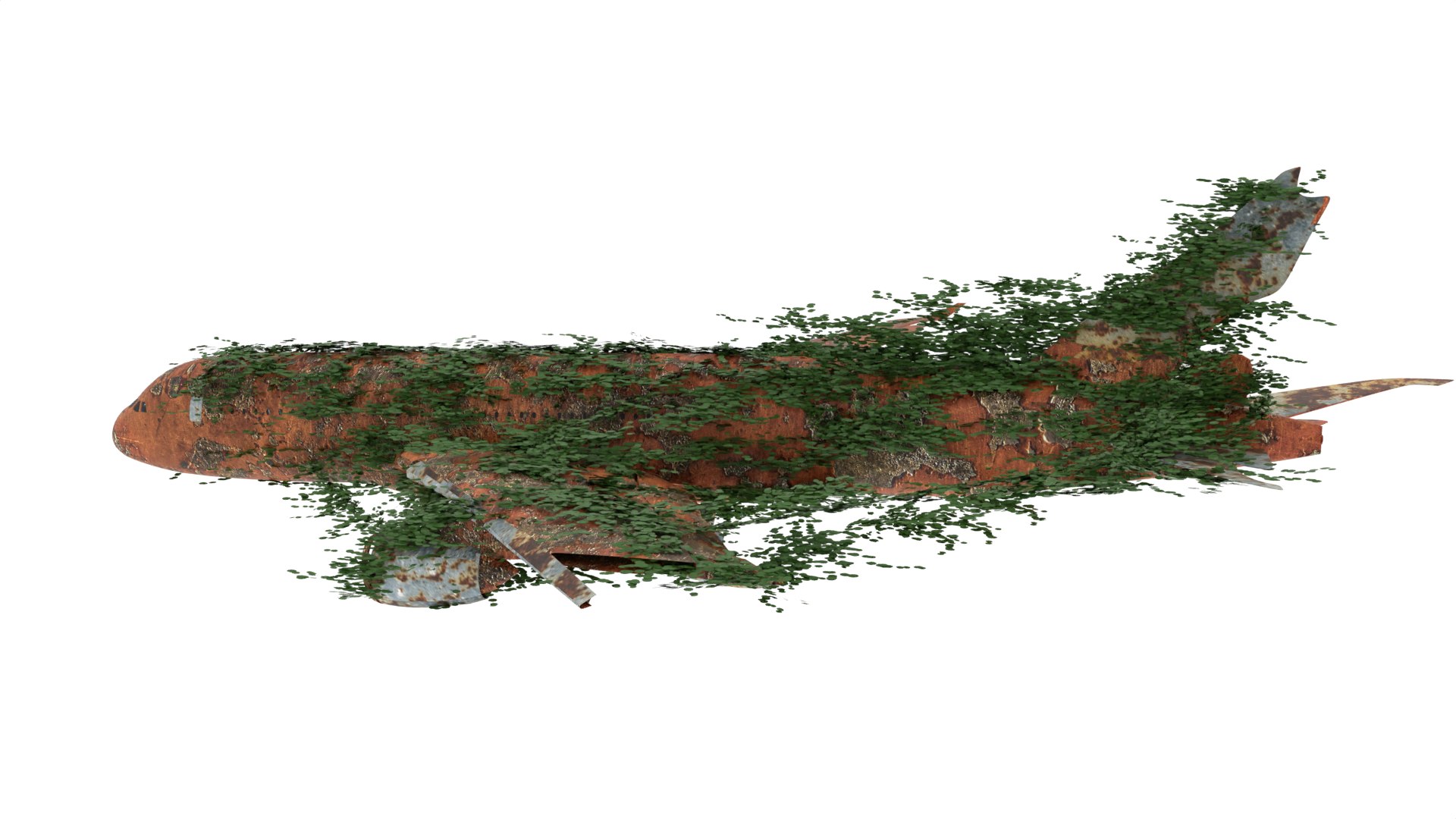 Damaged Rusted Airplane 3D Model - TurboSquid 2034730