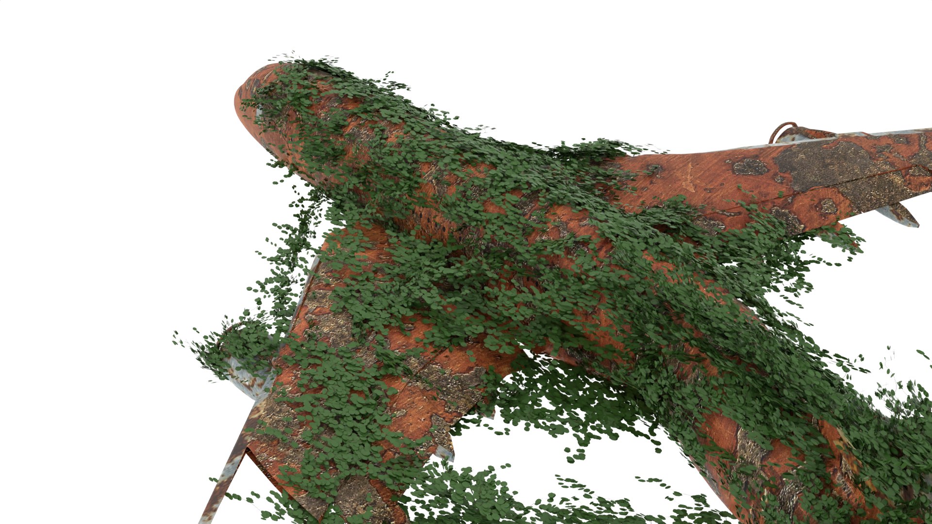 Damaged Rusted Airplane 3D Model - TurboSquid 2034730