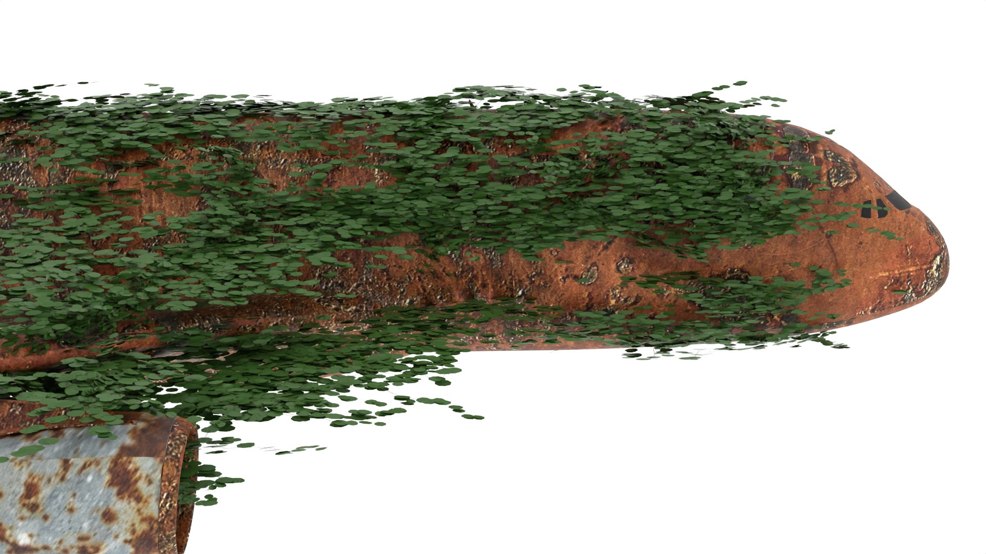 Damaged Rusted Airplane 3D Model - TurboSquid 2034730