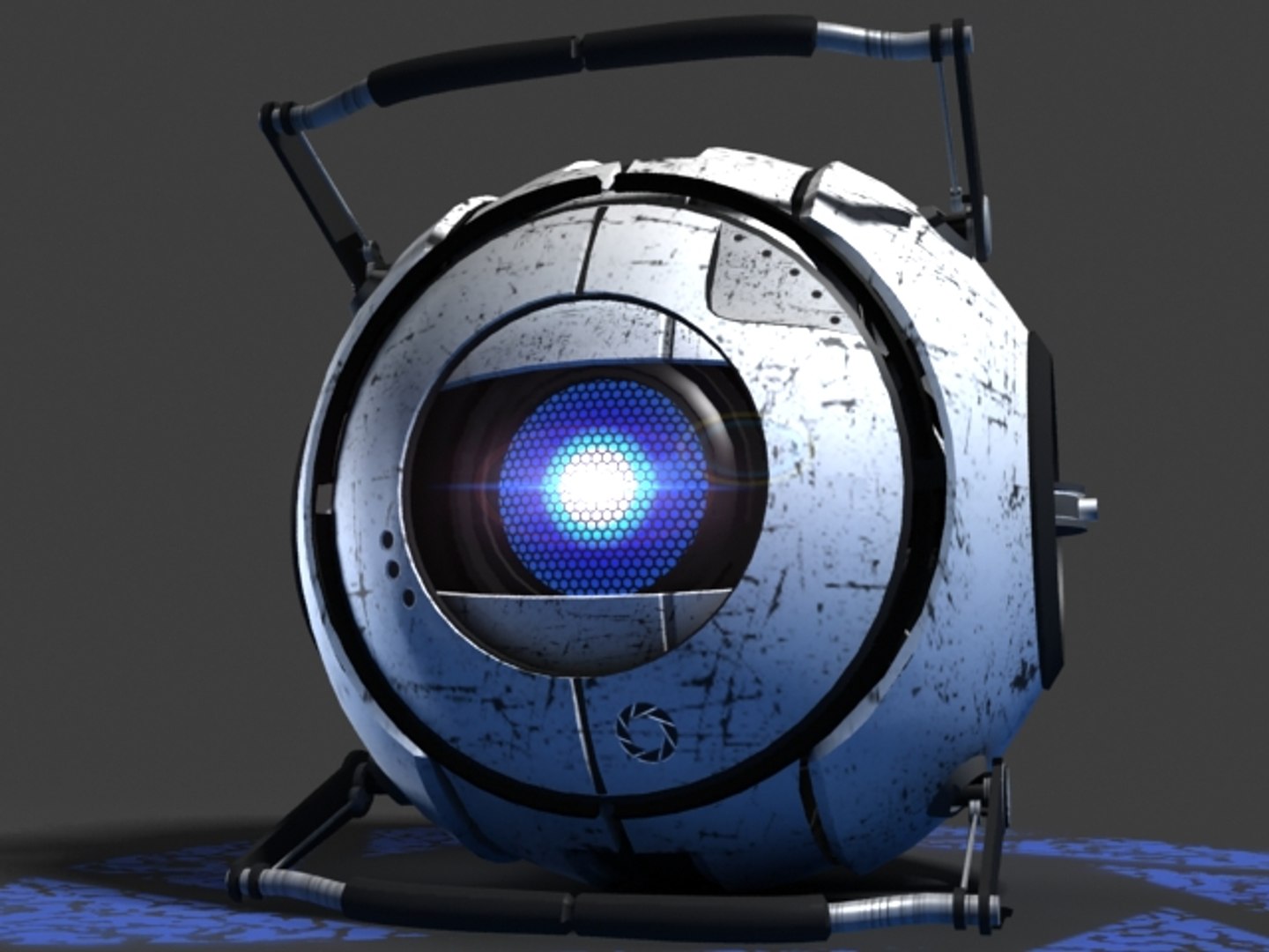 Wheatley Video Character Robot 3d Model