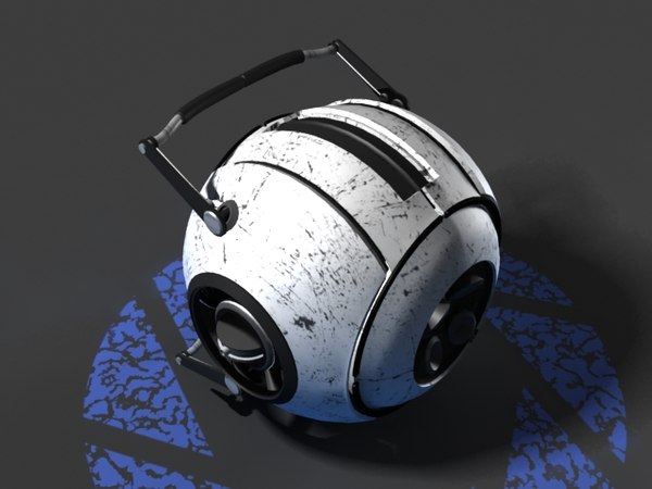 wheatley video character robot 3d model