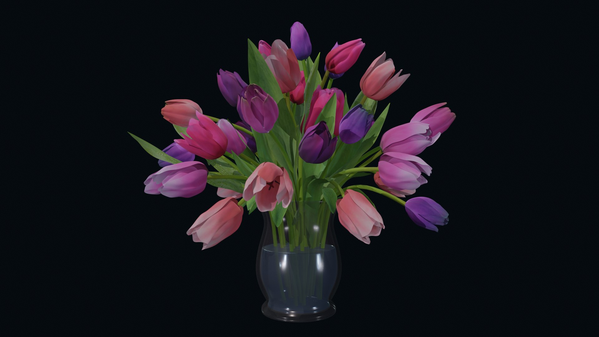 3D Bouquet Of Tulips 3d Model For Unity Low-poly 3D Model Model - TurboSquid 2323543