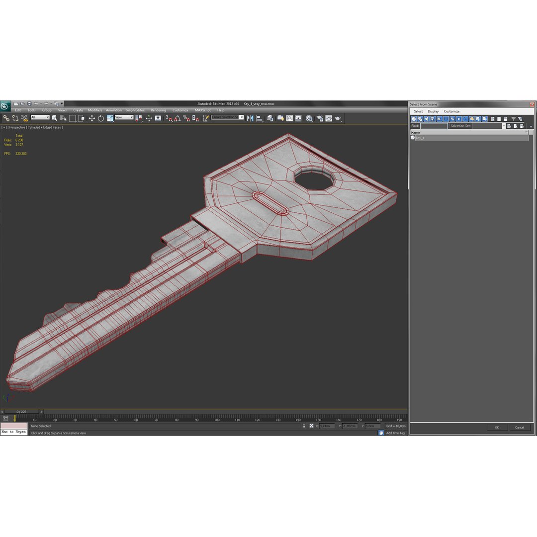 3d model of key 4