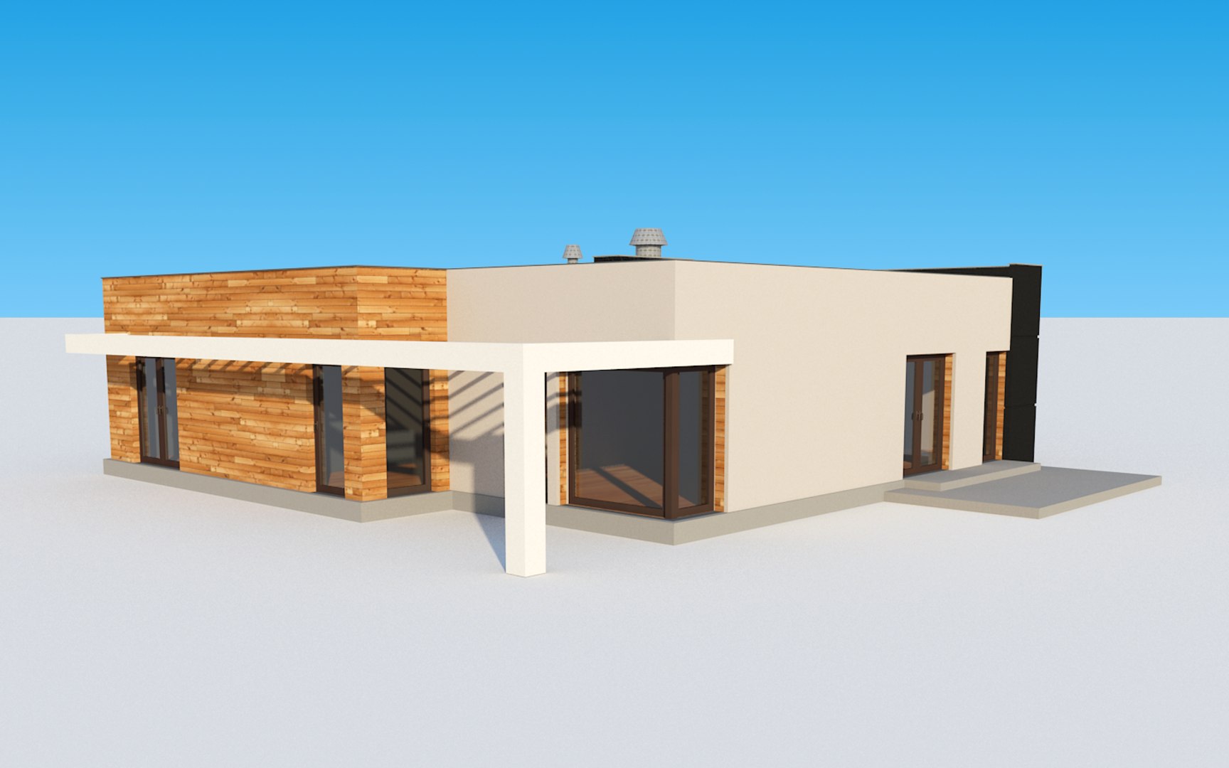 modern house exterior c4d
