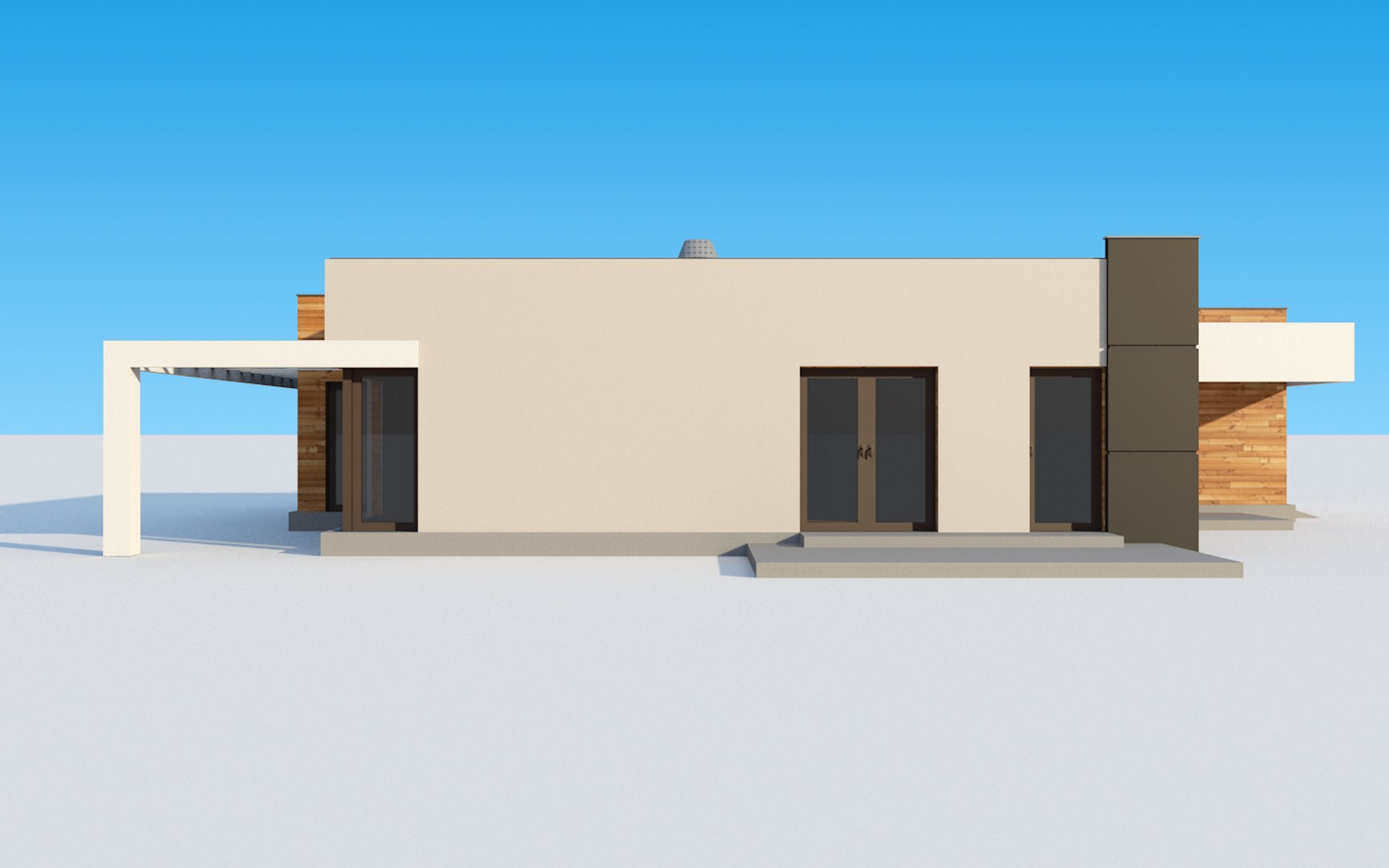 modern house exterior c4d