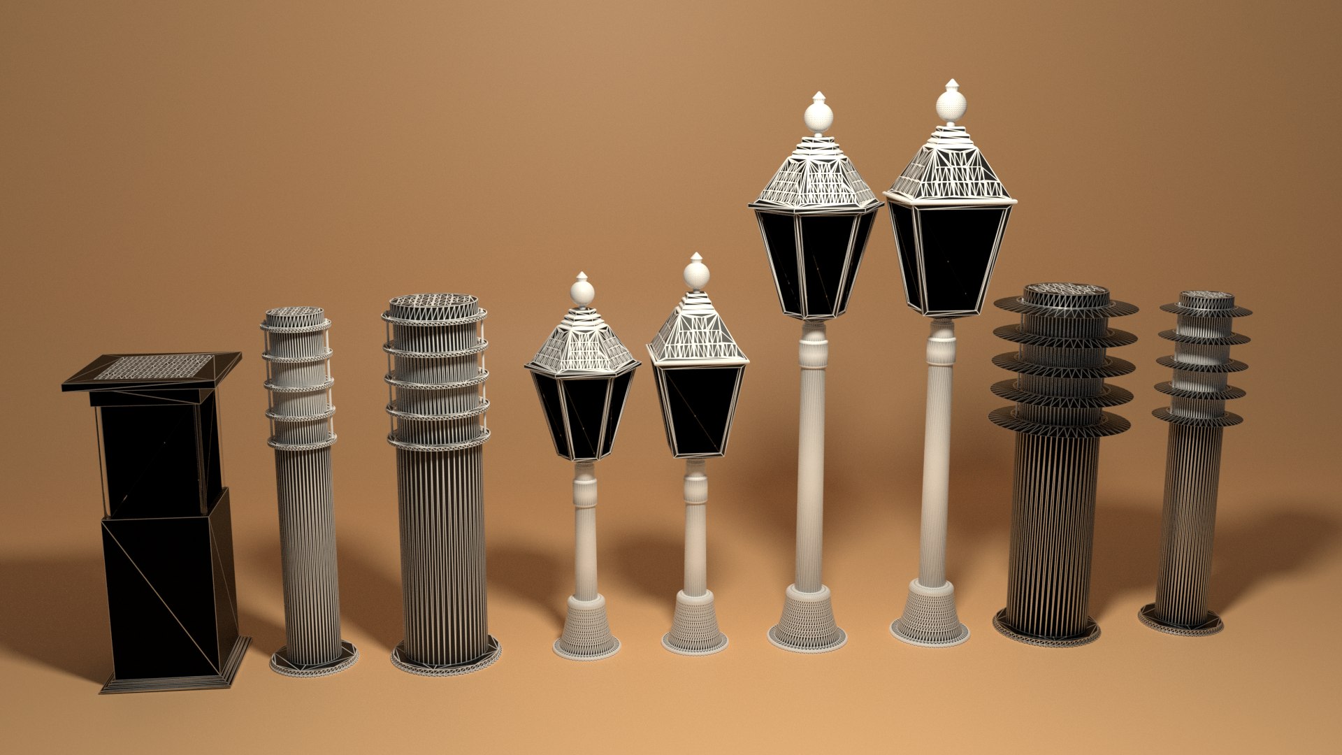 3D Solar Garden Light Collection Model - TurboSquid 2033339