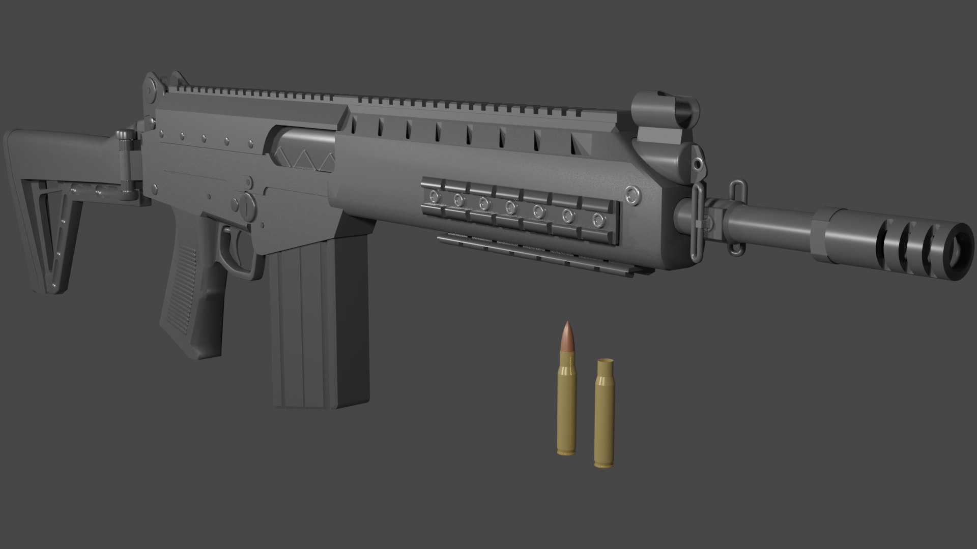 Free Gun Assault Rifle IA-2 3D Model - TurboSquid 1844180