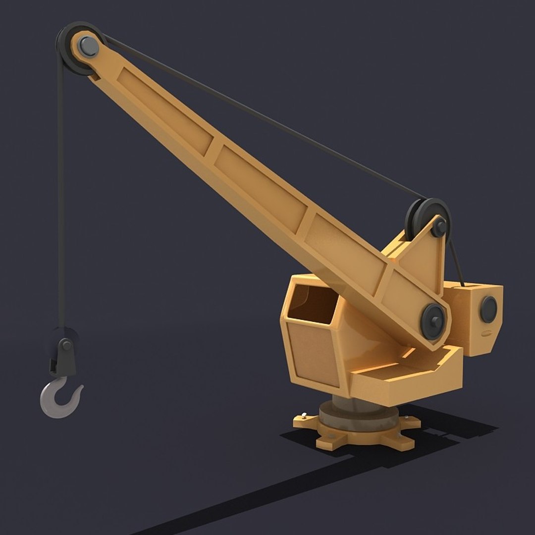 Crane Cartoon 3d Model