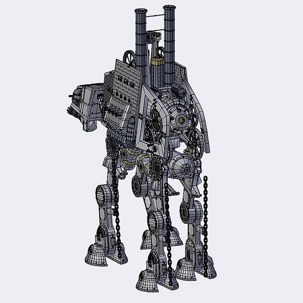 3ds max steampunk at-at