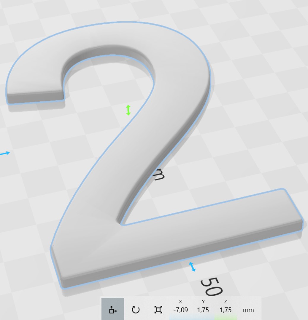 3D Number 2 Model - TurboSquid 2209506