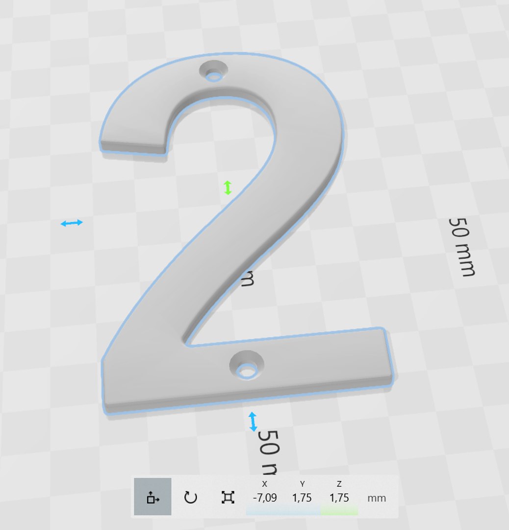 3D Number 2 Model - TurboSquid 2209506