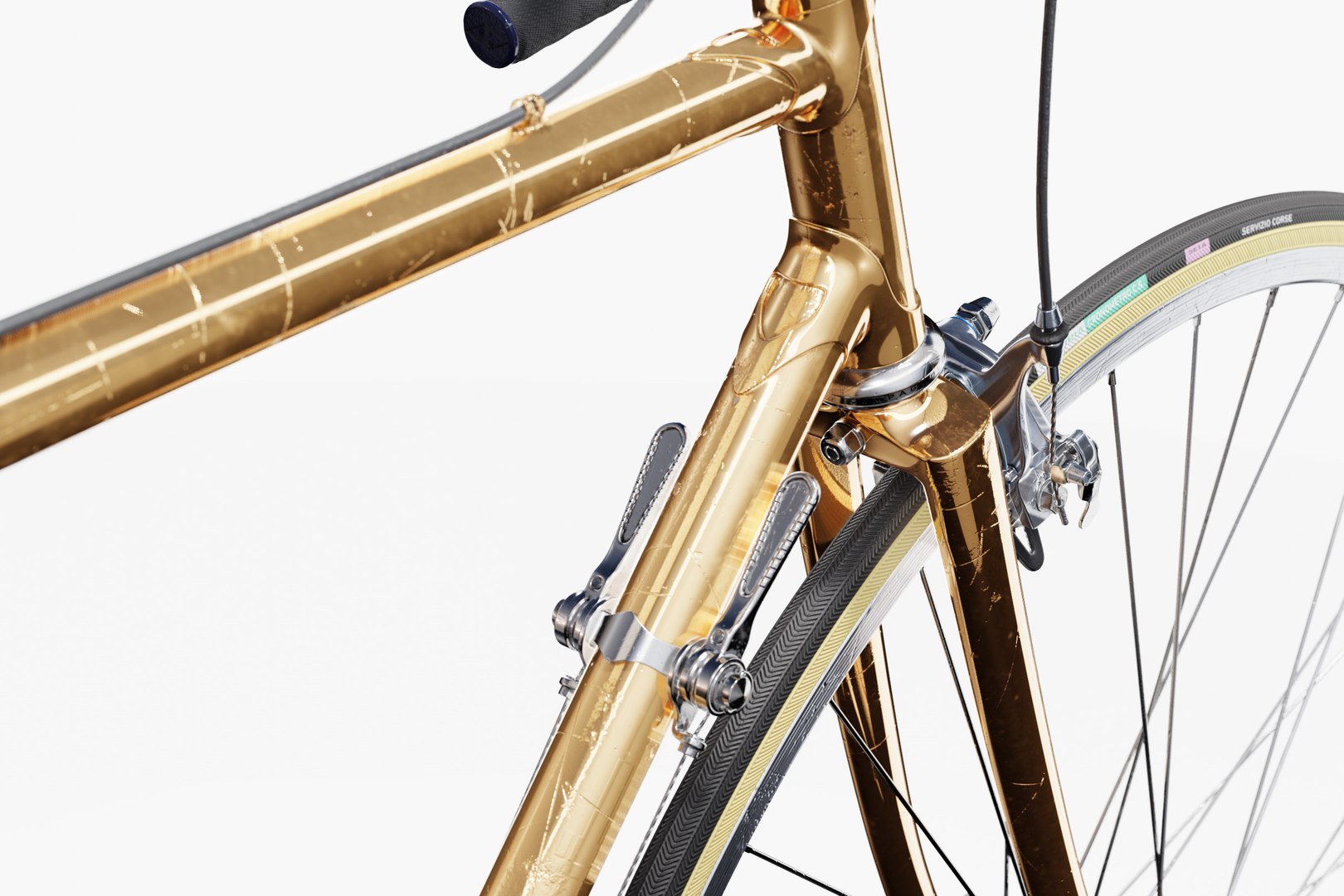 3D Vintage Race Bicycle - GOLD Model - TurboSquid 2348291