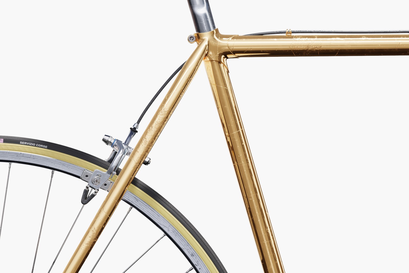3D Vintage Race Bicycle - GOLD Model - TurboSquid 2348291