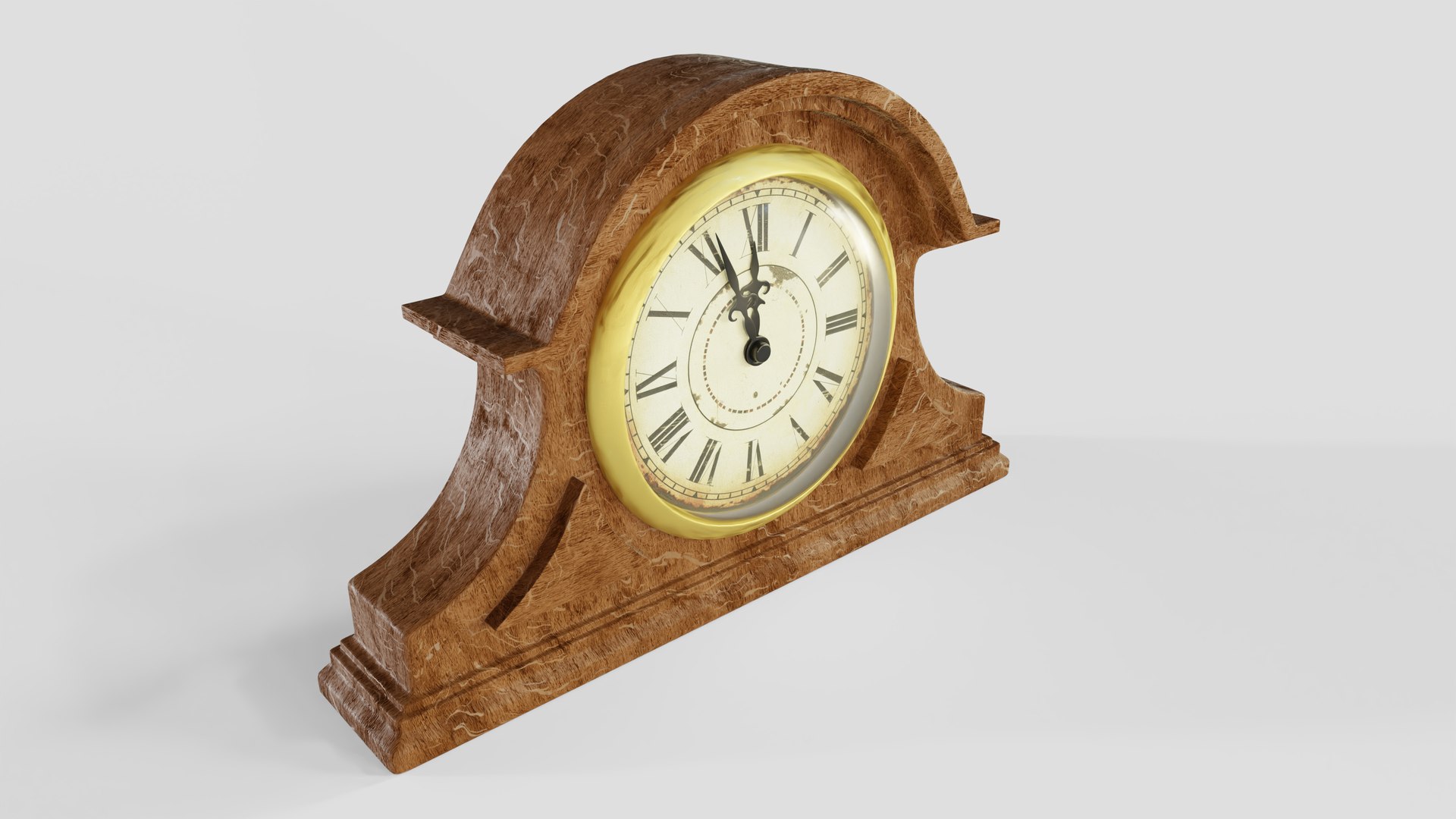 3D Wooden Table Clock - TurboSquid 1836459