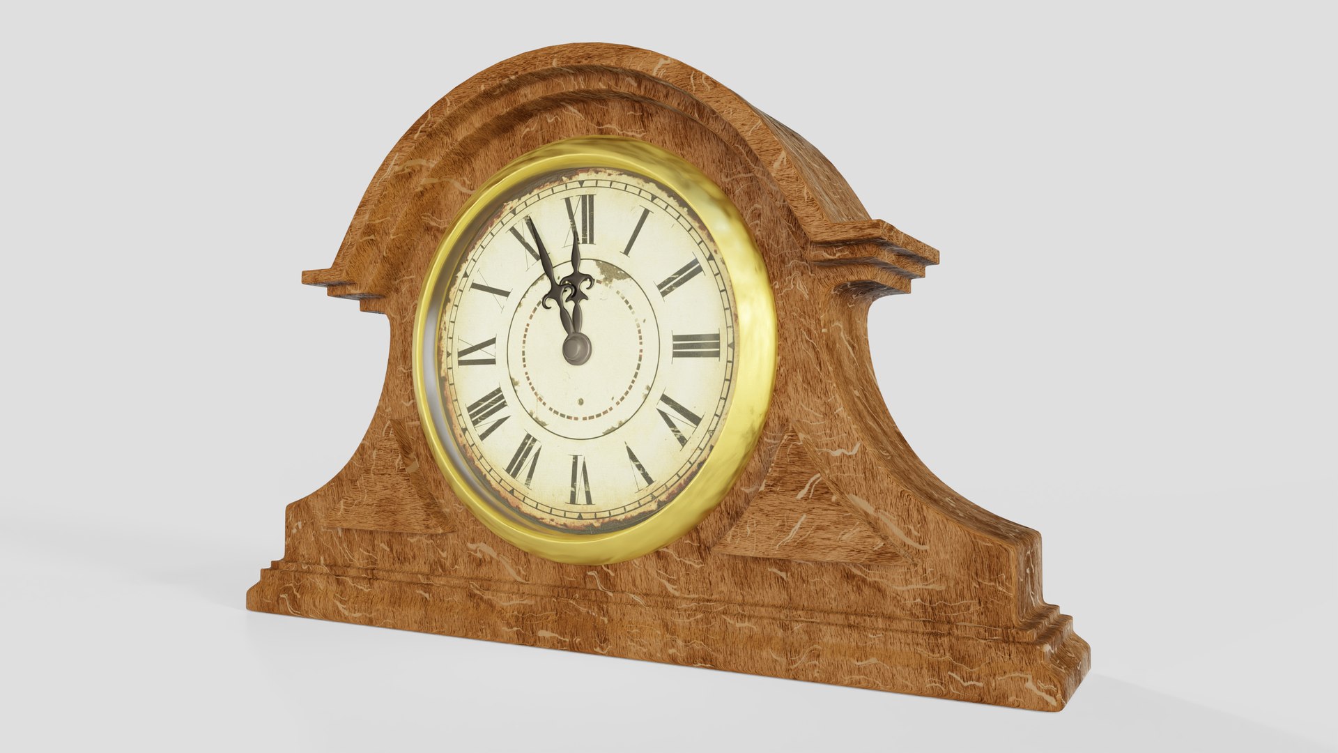 3D Wooden Table Clock - TurboSquid 1836459