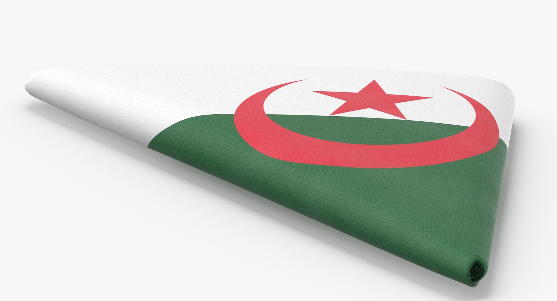 3D flag folded triangle algeria model - TurboSquid 1573989