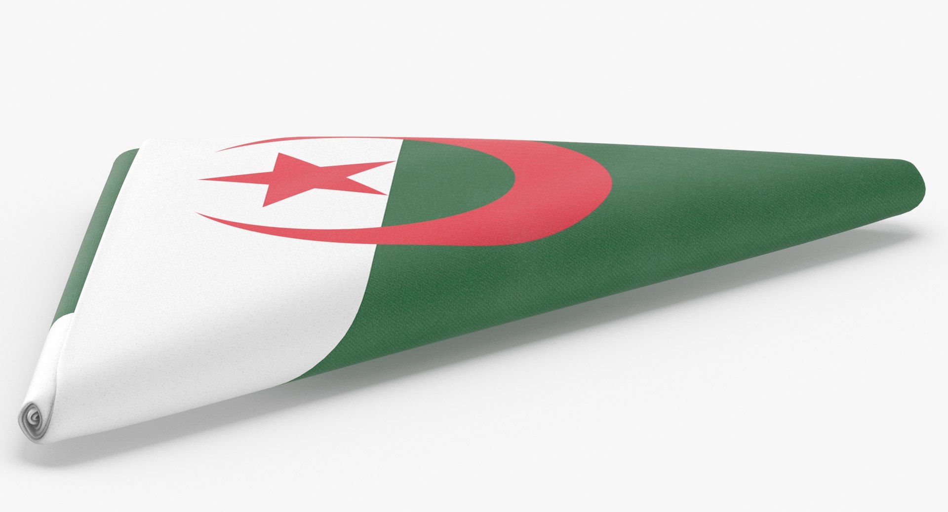 3D flag folded triangle algeria model - TurboSquid 1573989