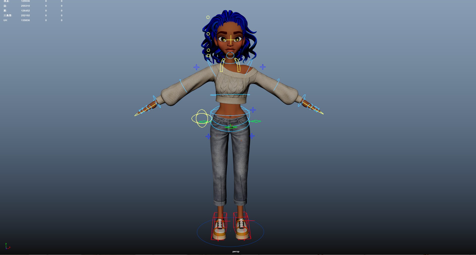 Cartoon Girl Rigged 3D Model - TurboSquid 2508849