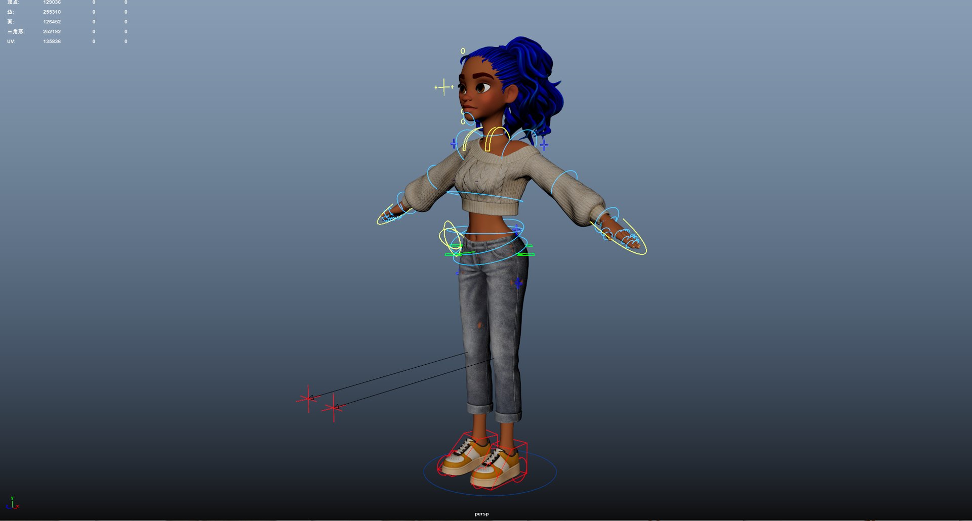 Cartoon Girl Rigged 3D Model - TurboSquid 2508849