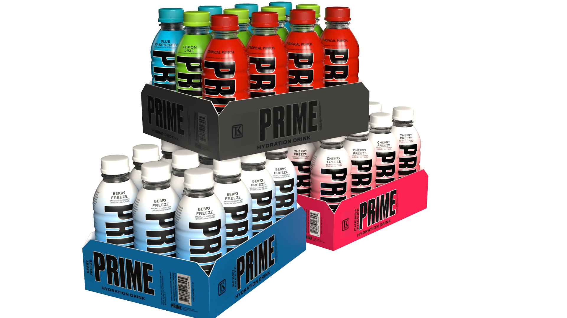 Prime Energy Drink Bottles Model - TurboSquid 2334621