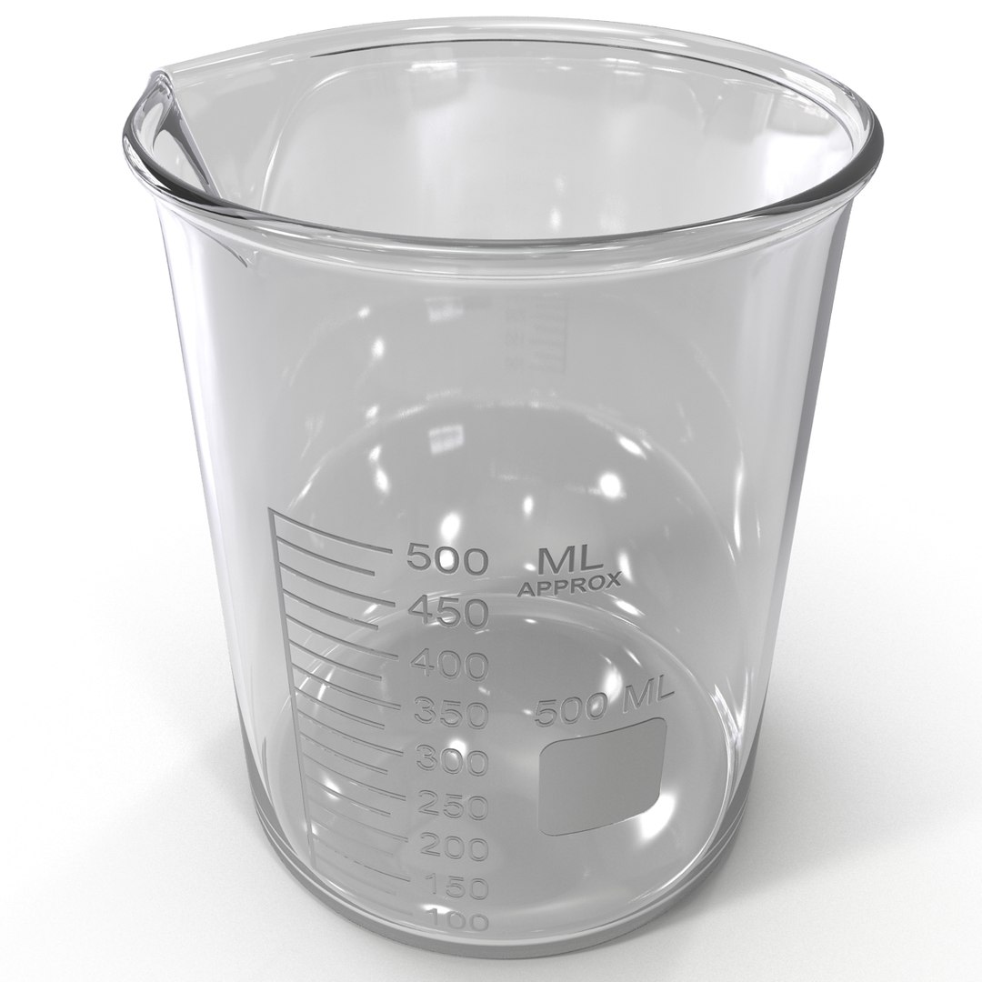 3ds max beaker 500 ml