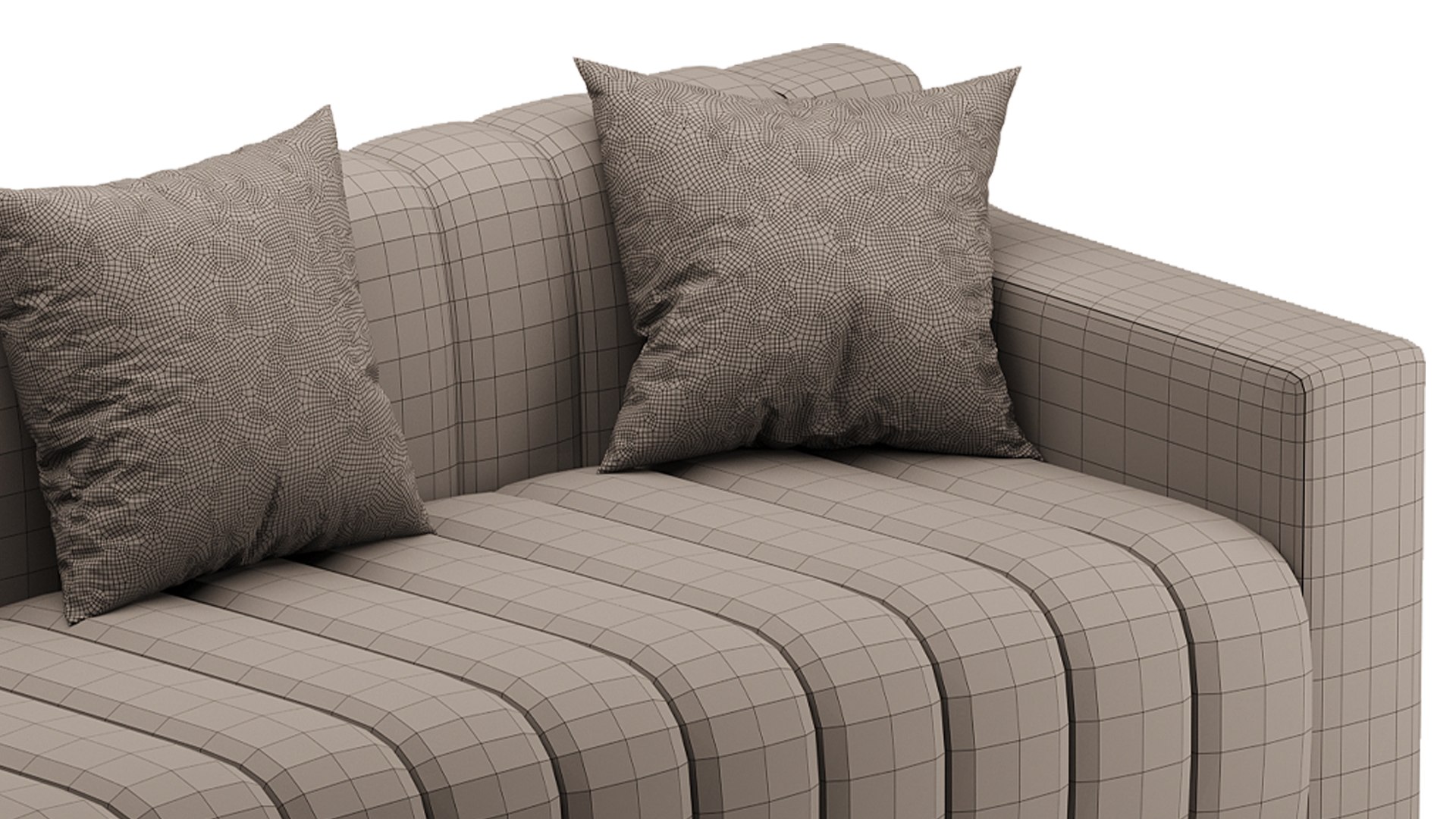 3D Model Room Simple Couch Chesterfield Fabric Sofa - TurboSquid 2301497