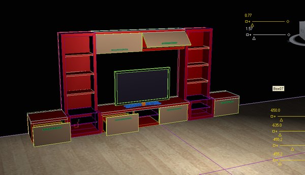 3d model of modern tv stand