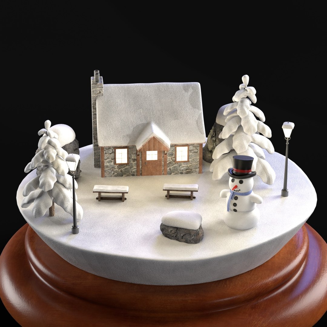 3d snow globe model