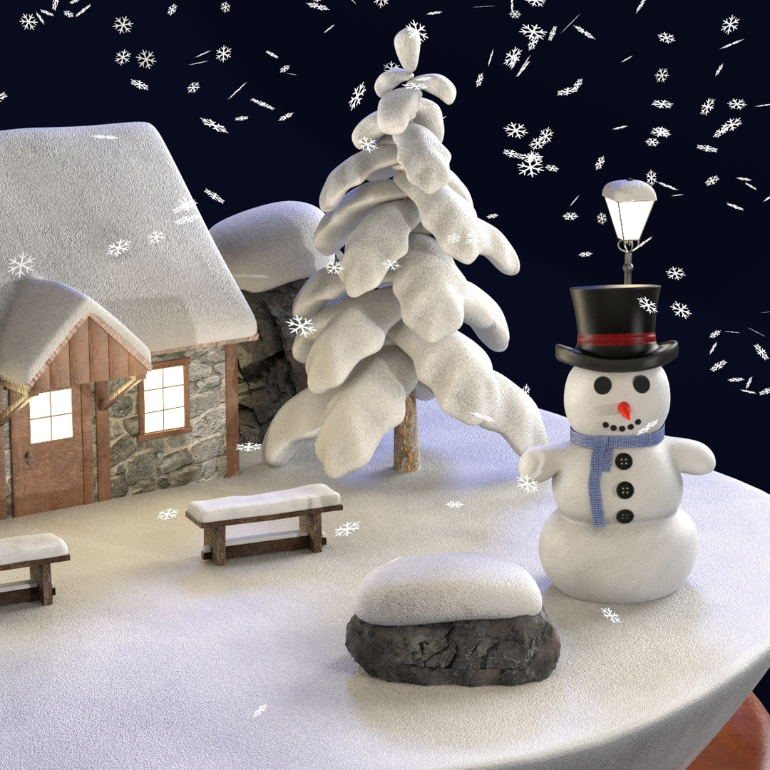 3d snow globe model