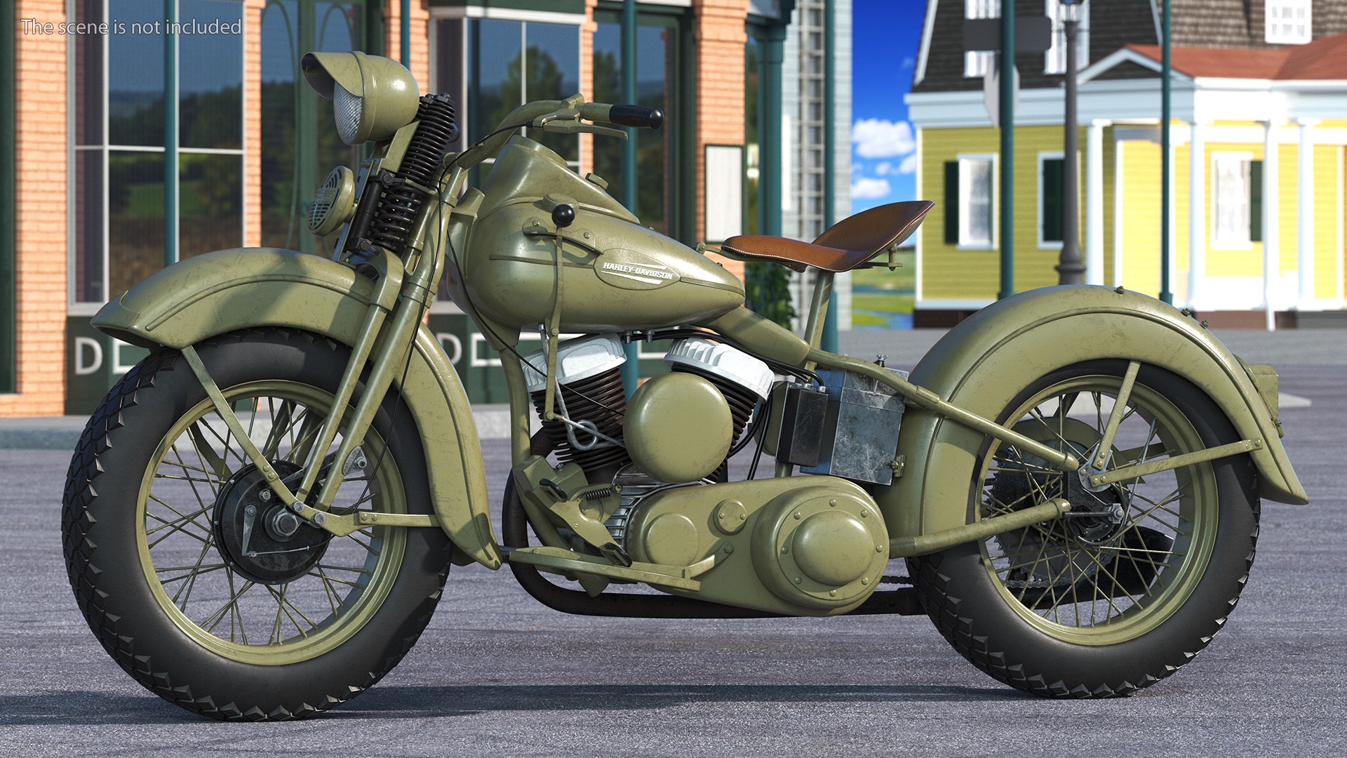 3D Harley-Davidson WLA Liberator Green - TurboSquid 2106132