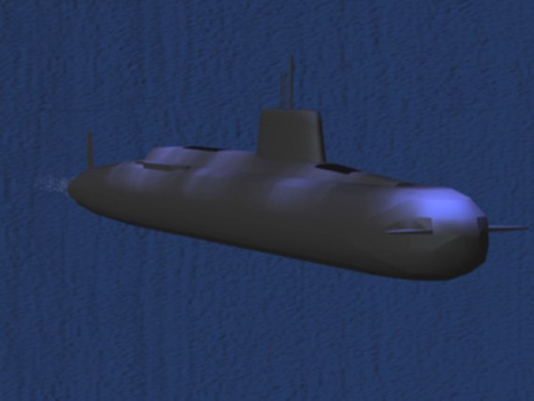 russian akula typhoon class 3d model
