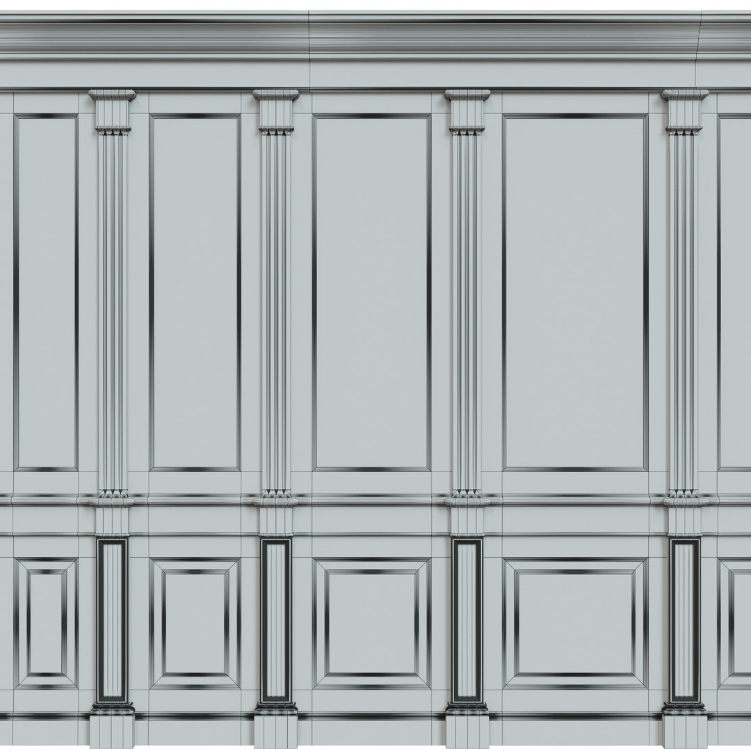 3D Wood Panels Wall - TurboSquid 1430856