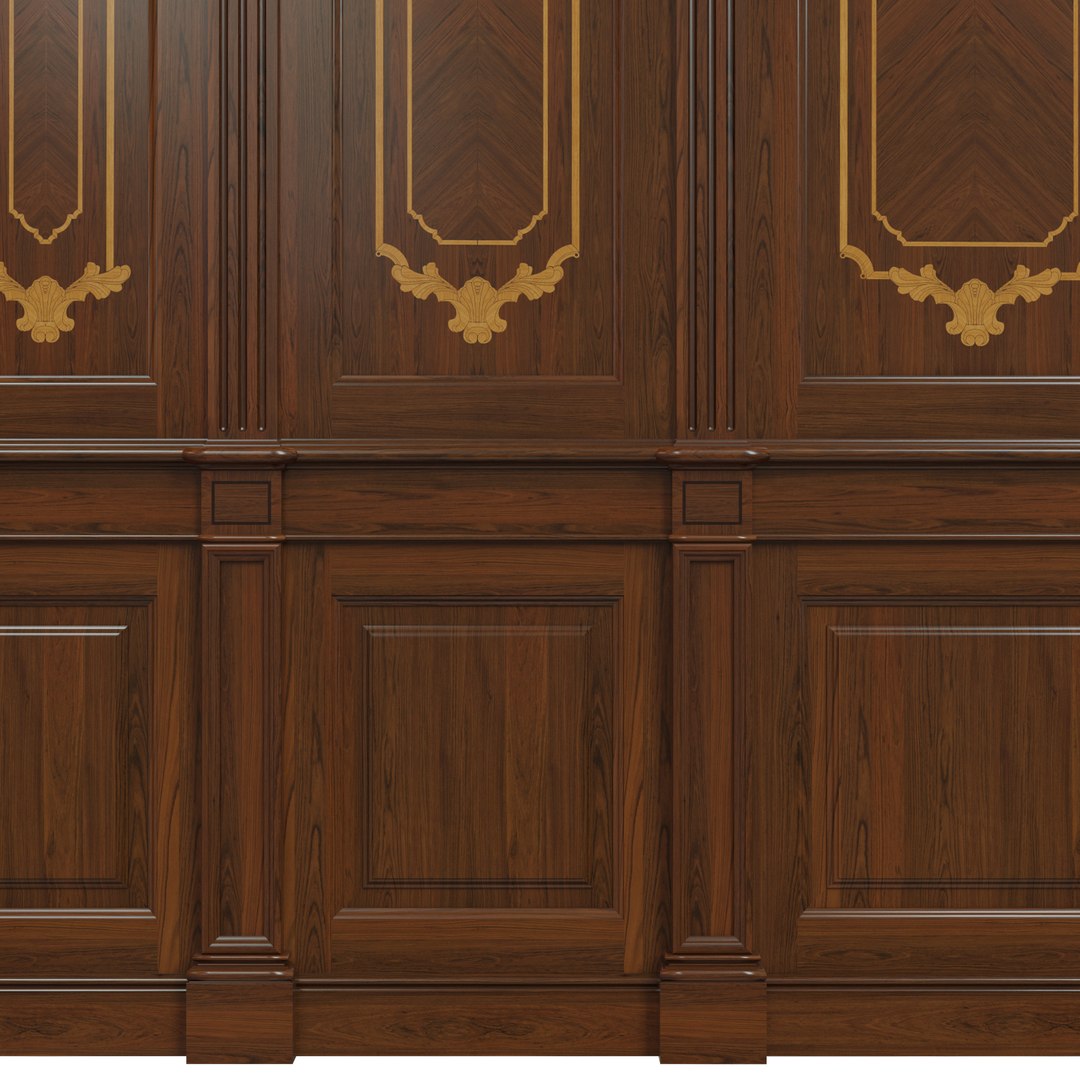 3D Wood Panels Wall - TurboSquid 1430856