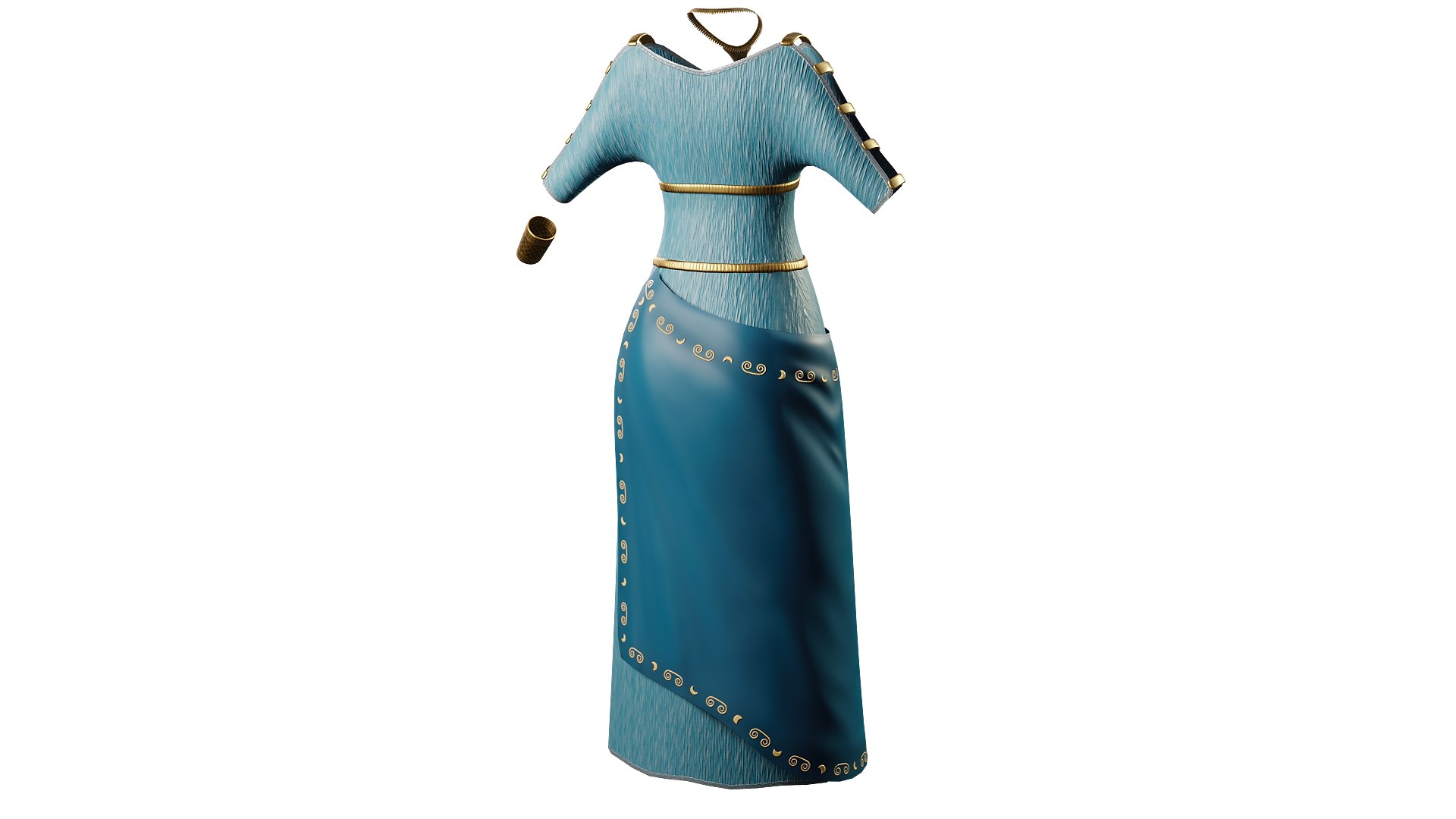 3D Model Ancient Greek Woman Dress - TurboSquid 1916472